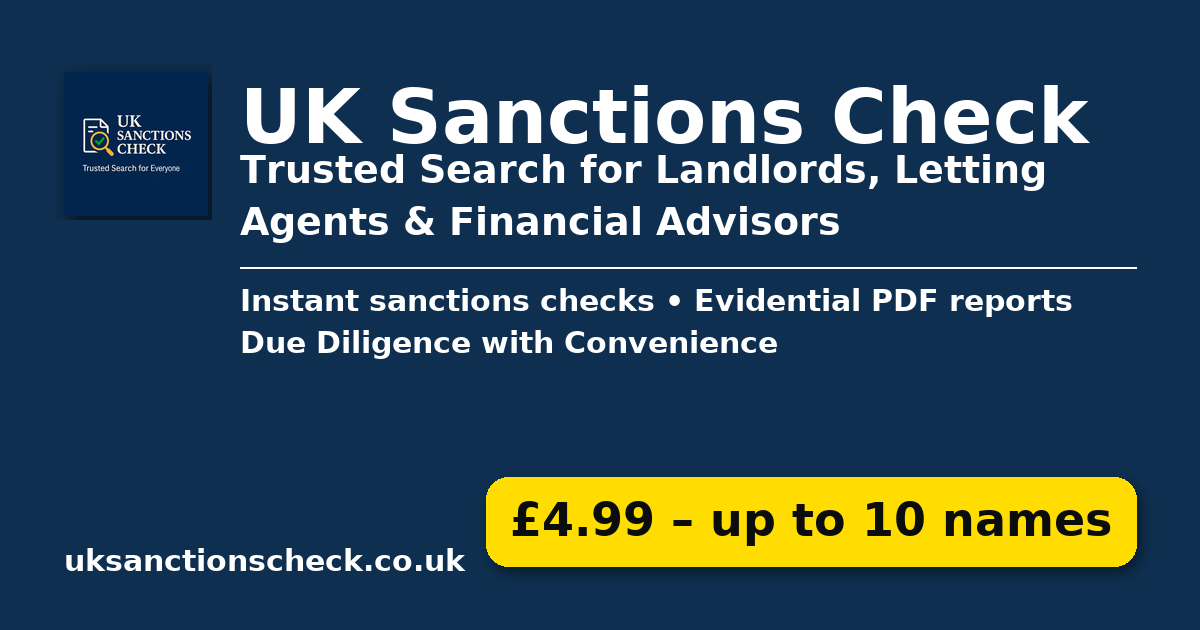 UK Sanctions Check – Trusted Search for Landlords, Letting Agents ...